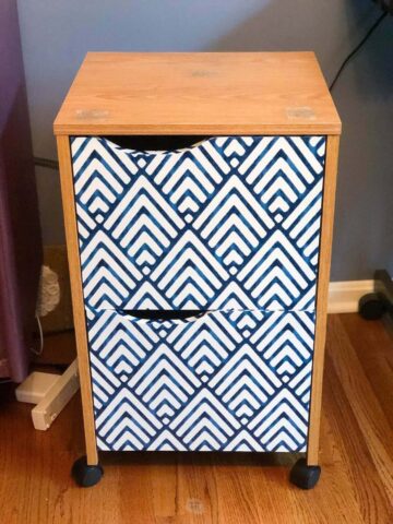 Easy DIY File Cabinet Makeover With Contact Paper - The DIY Nuts