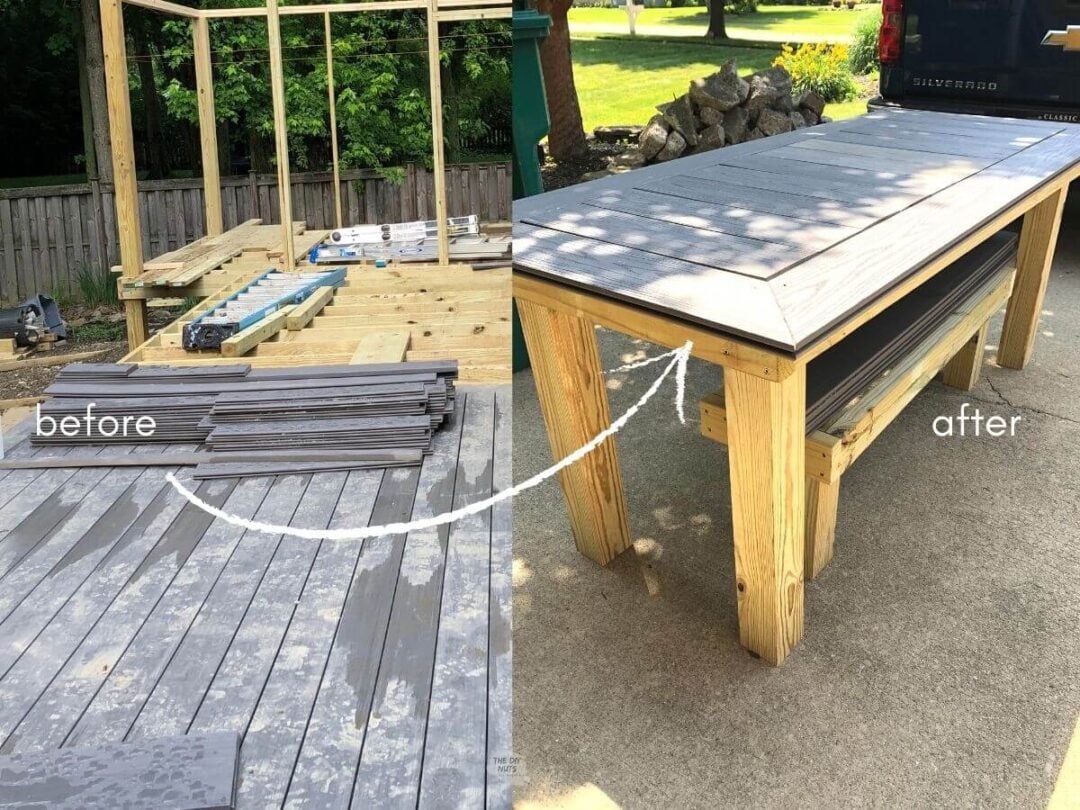 DIY Outdoor Table: What to do with Leftover Composite Decking? - The ...