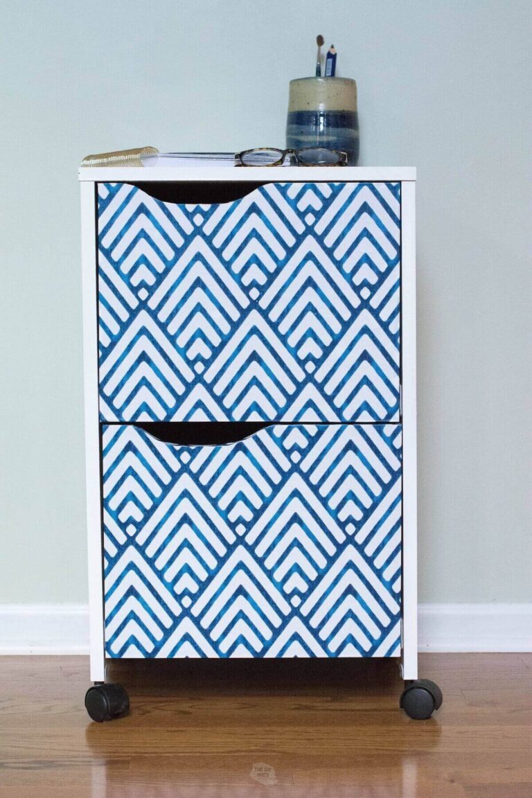 DIY File Cabinet Makeover With Contact Paper - The DIY Nuts