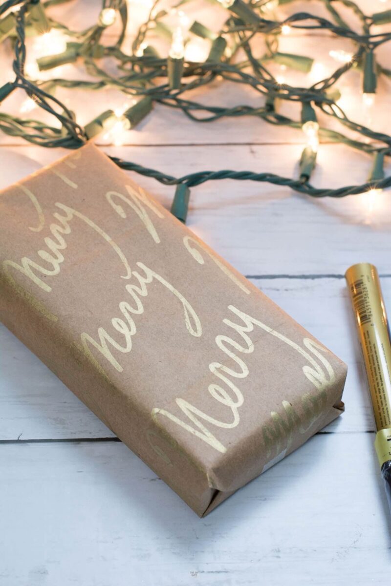 Easy Homemade Word Wrapping Paper - The DIY Nuts