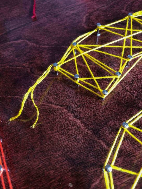 Large DIY Word String Art Idea Tutorial - The DIY Nuts