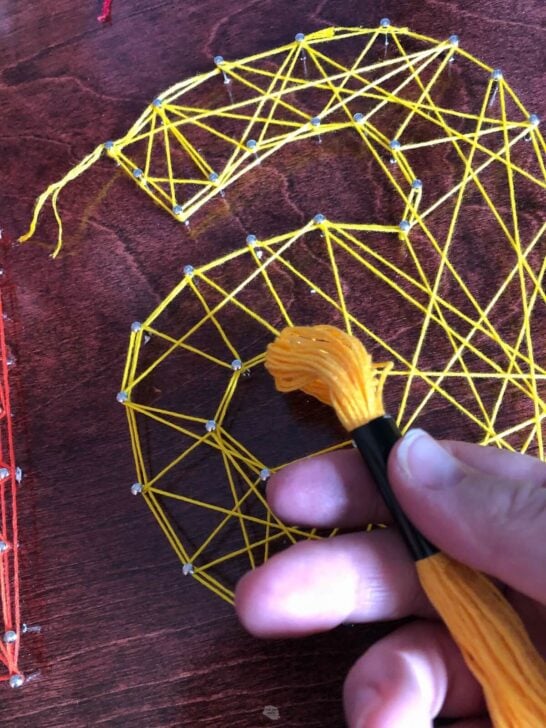 Large DIY Word String Art Idea Tutorial - The DIY Nuts