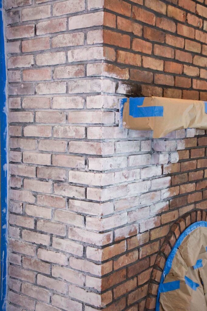 How To Whitewash A Brick Fireplace - The DIY Nuts