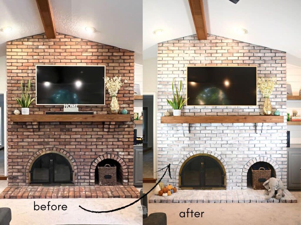 DIY Red Brick Fireplace Makeover Ideas - The DIY Nuts