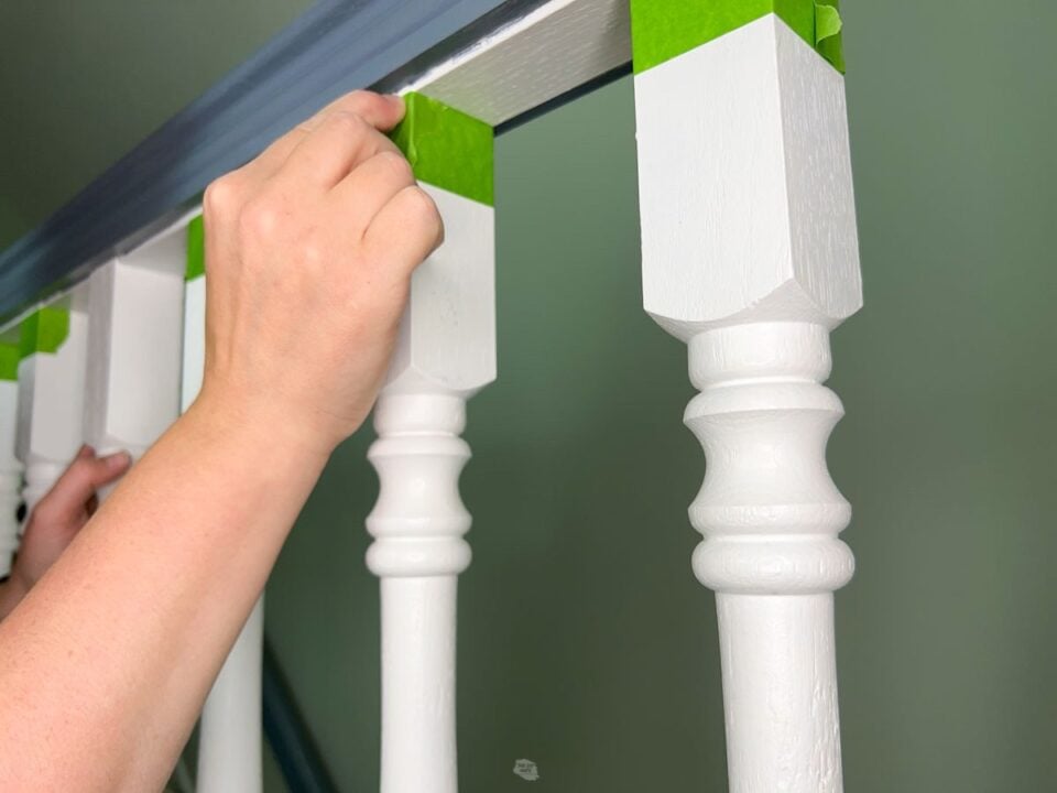 How To Easily (re)Paint Your Stair Handrail & Banister Black - The DIY Nuts